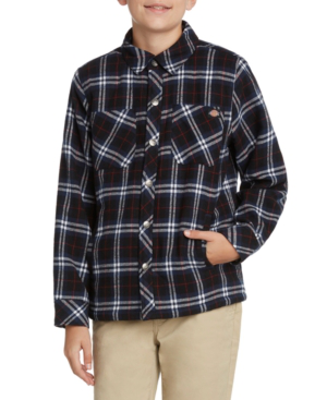 Dickies Kids' Big Boys Shacket Jacket In Black, White | ModeSens