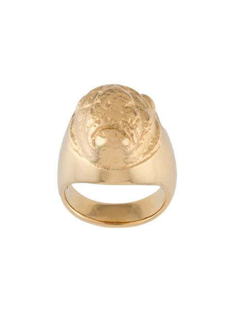 Victoria Strigini Lions Head Signet Ring In Gold | ModeSens