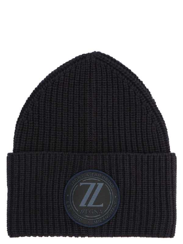 Z Zegna Men's Blue Wool Hat | ModeSens