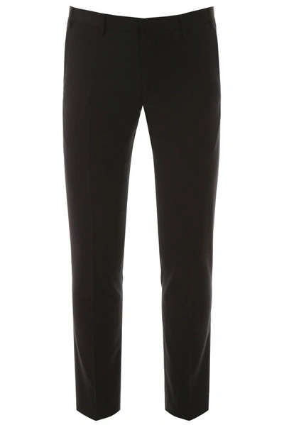 Cc Collection Corneliani Classic Wool Trousers In Black | ModeSens