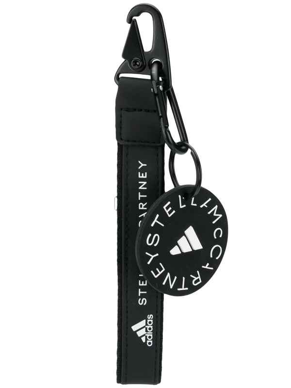 Adidas By Stella Mccartney Logo Loop Keyring In Black | ModeSens