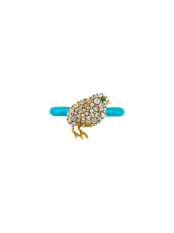 Gucci Ring With Crystal Chick In Undefined | ModeSens