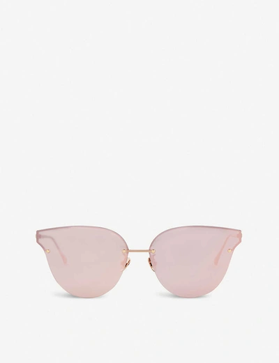 Projekt Produkt Fn-8 Cpg Cat Eye Aviator Sunglasses In Pink Gold | ModeSens