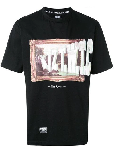 Ktz Black The River Print T-shirt | ModeSens