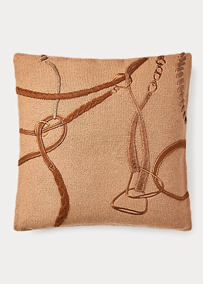 Polo Ralph Lauren Equestrian Knit Throw Pillow In Camel | ModeSens