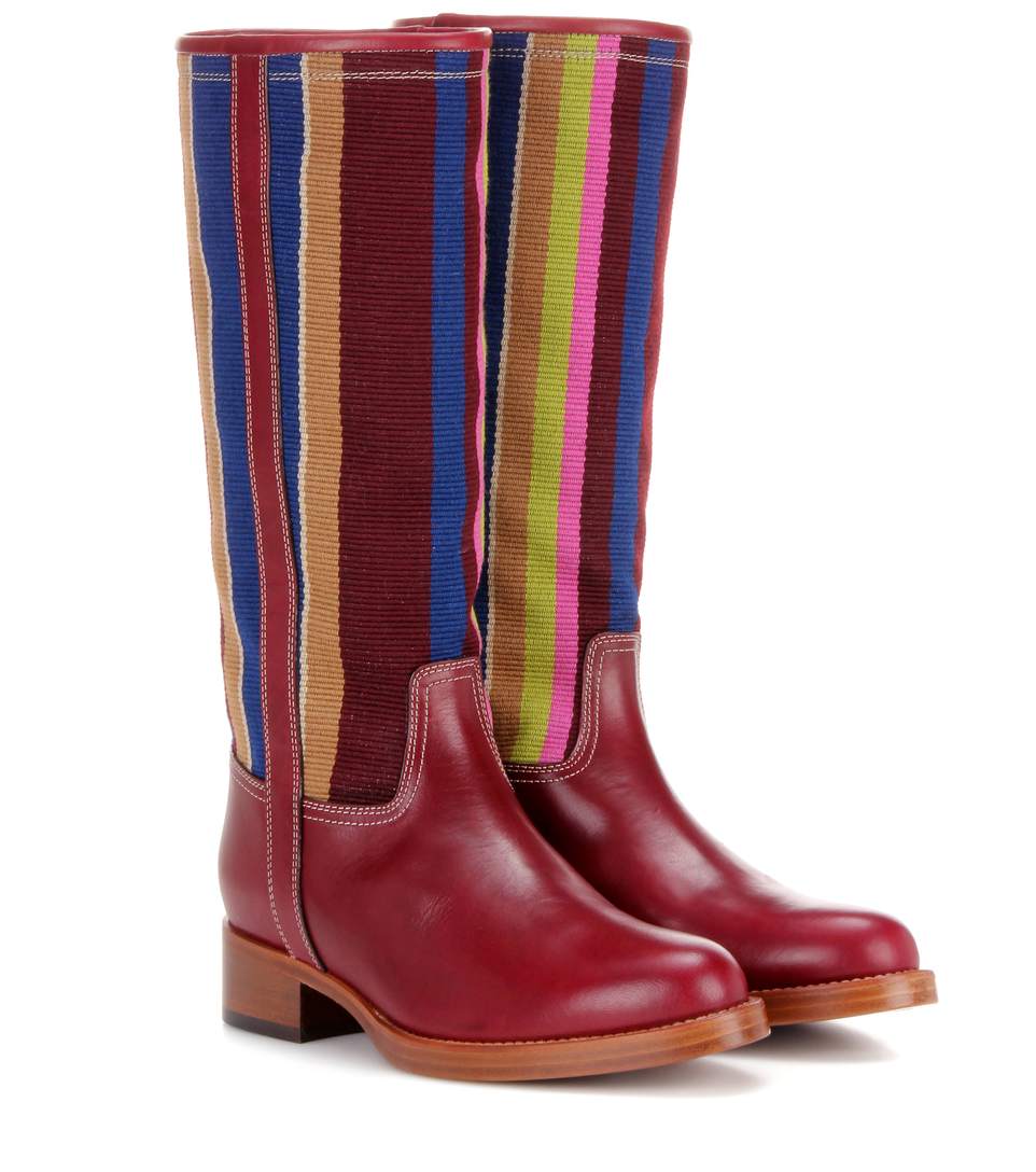 Etro Fabric And Leather Boots | ModeSens