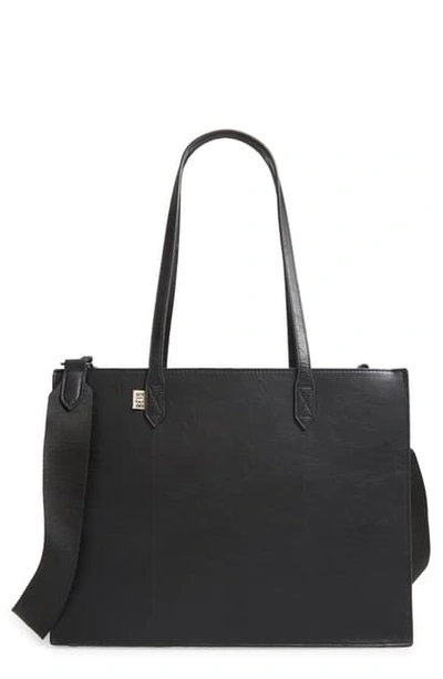 Beis Mini Work Faux Leather Tote In Black | ModeSens