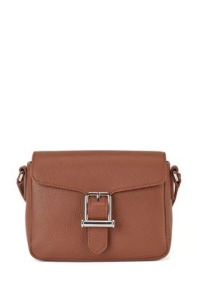 Hugo Boss - Cross Body Bag In Grained Leather With Buckle Detail ...