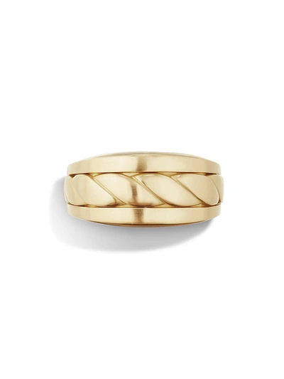 David Yurman Men's Cable 18k Yellow Gold Signet Ring | ModeSens