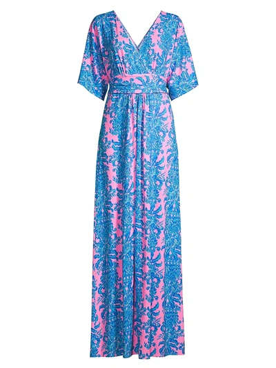 Lilly Pulitzer Parigi Printed Maxi Dress In Prosecco Pink Dilly Dally ...