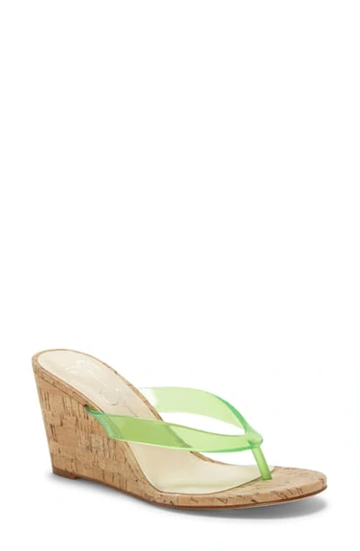 Jessica Simpson Coyrie Wedge Flip Flop In Green | ModeSens