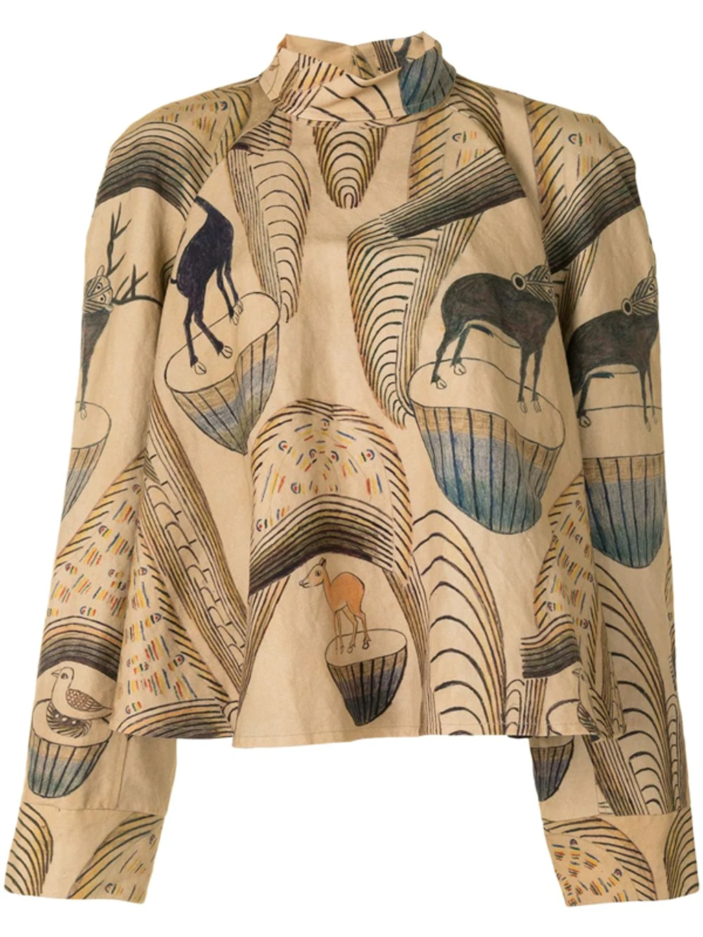 Lemaire Martin Ramirez High-neck Top In Brown | ModeSens Lemaire Martin Ramirez High-neck Top In Brown | ModeSens