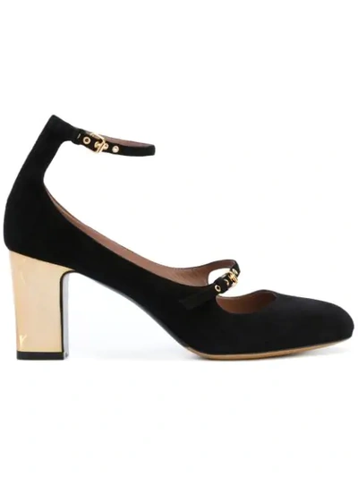 Tabitha Simmons 75mm Tutu Suede Double Strap Pumps In Black | ModeSens