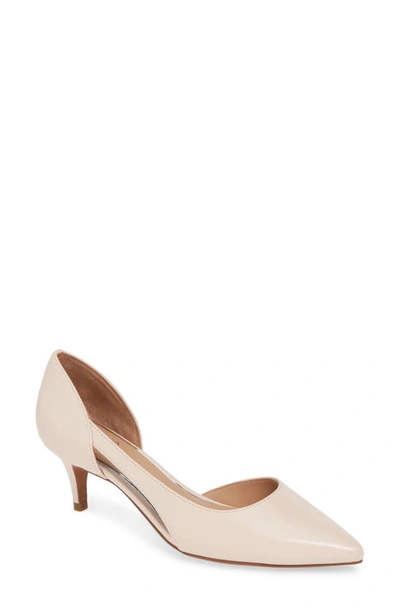 Linea Paolo Polly Open Side Pump In Pale Pink Nappa Leather | ModeSens