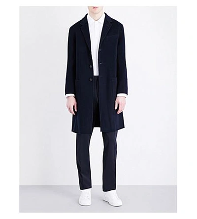 Joseph Triple-breasted Wool And Cashmere-blend Coat In Navy | ModeSens