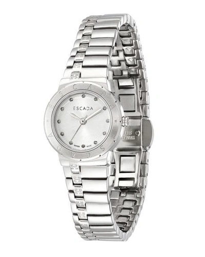 Escada 17mm Victoria Round Stainless Steel Bracelet Watch, Silver, No ...