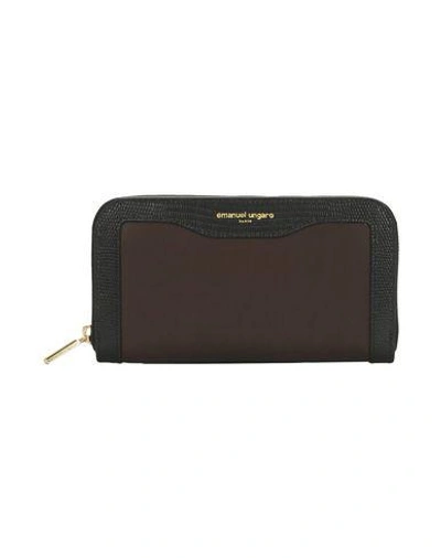 Emanuel Ungaro Wallets In Dark Brown | ModeSens