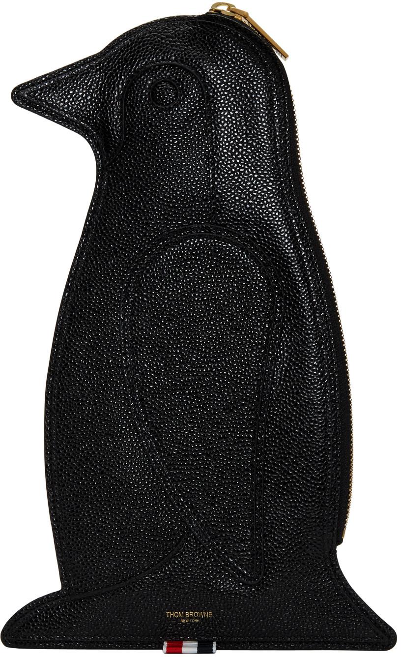 Thom Browne Black Penguin Pouch | ModeSens