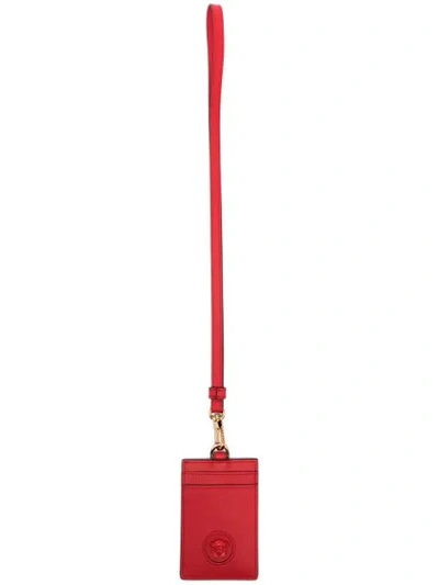 Versace Medusa Head Lanyard Cardholder In Red | ModeSens