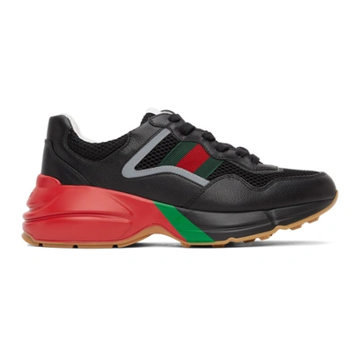 Gucci Rhyton Low-top Sneaker In Nero | ModeSens
