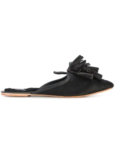 Figue Sade Mixed-fur Mule Flat | ModeSens