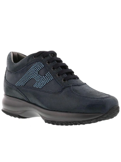 Hogan Interactive Sneaker In Navy | ModeSens