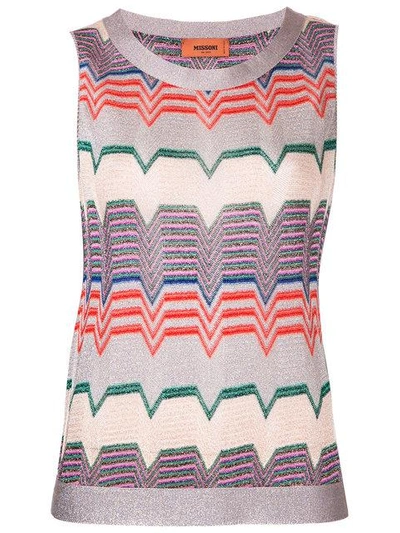 Missoni Geometric Pattern Sleeveless Blouse | ModeSens
