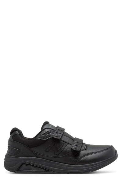 New Balance Men's Hook And Loop Leather 928v3 Walking Shoes In Black ...