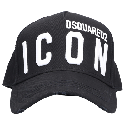 Dsquared2 Ibrahimovic Icon Cotton Gabardine Cap In Black | ModeSens