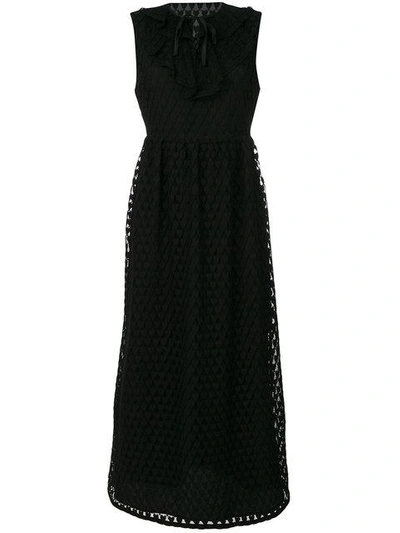 Red Valentino Embroidered Flared Midi Dress Modesens