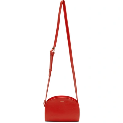 Apc Red Mini Demi-lune Bag In Gaj Bright | ModeSens