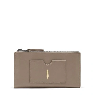 Thacker New York Nico Double Zip Wallet Taupe | ModeSens