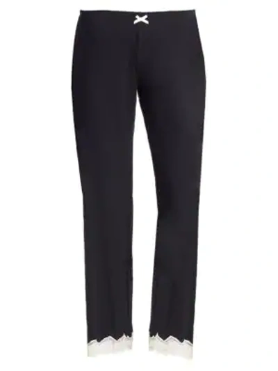 Eberjey Lady Godiva Pajama Pants In Black/ivory | ModeSens