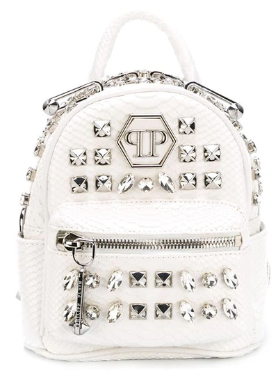 Philipp Plein Medium Back Pack "shining" In White | ModeSens