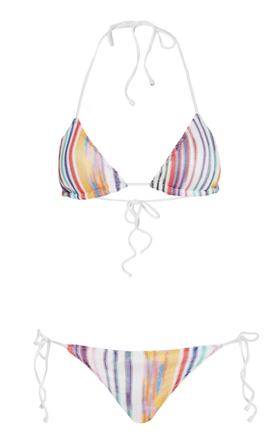 Missoni Two-piece Striped String Bikini Set In Neutral | ModeSens