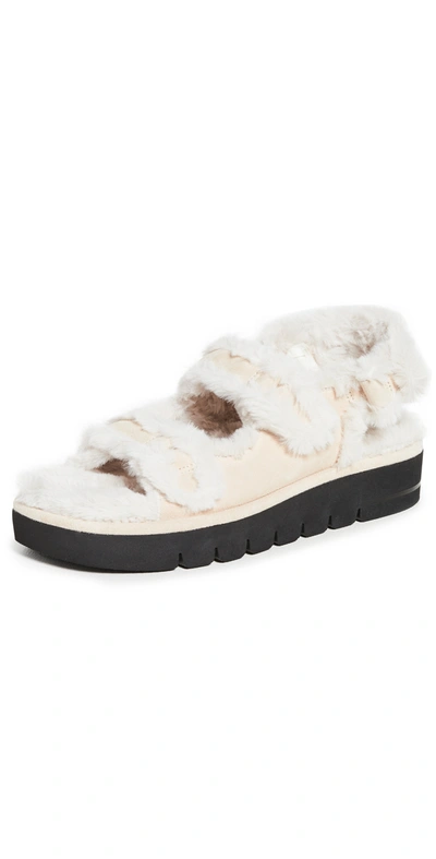 Stuart Weitzman Zoe Lift Chill Faux Fur-lined Suede Slingback Sandals ...