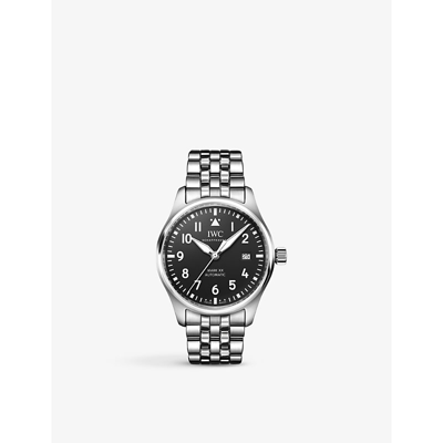 Iwc Schaffhausen Mens Black Iw328202 Pilot's Mark Xx Stainless Steel ...