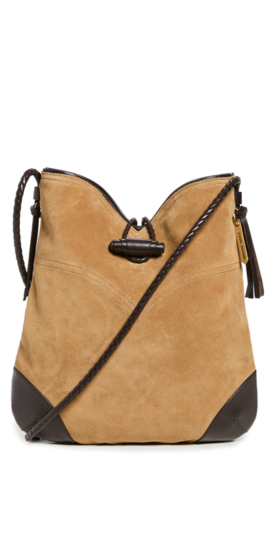 Isabel Marant Tyag Leather-trimmed Suede Bucket Bag In Beige | ModeSens