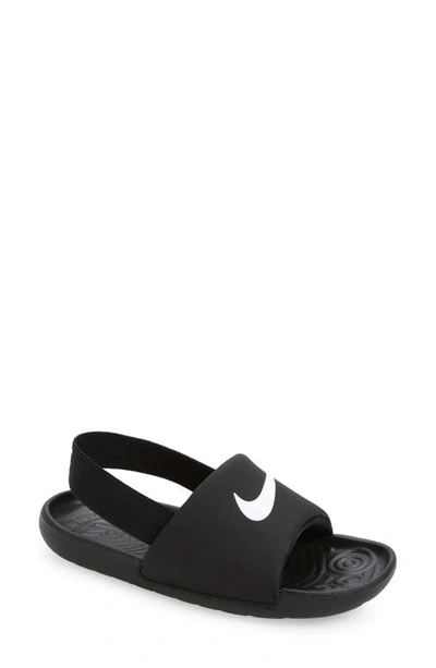 Nike Kids' Kawa Slingback Slide In Black/ Gold | ModeSens