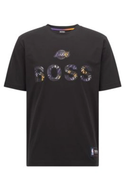 Hugo Boss X Nba Los Angeles Lakers T Basket Cotton Stretch Graphic Tee ...
