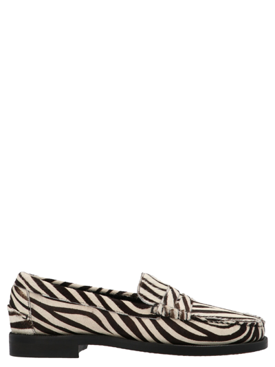Sebago Dan Wild Zebra Loafers In Multicolor | ModeSens