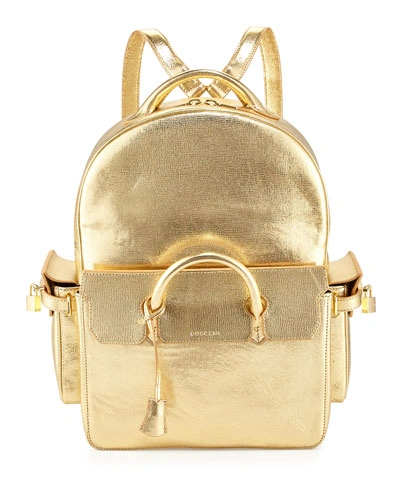Buscemi Phd Shiny Leather Backpack, Gold | ModeSens