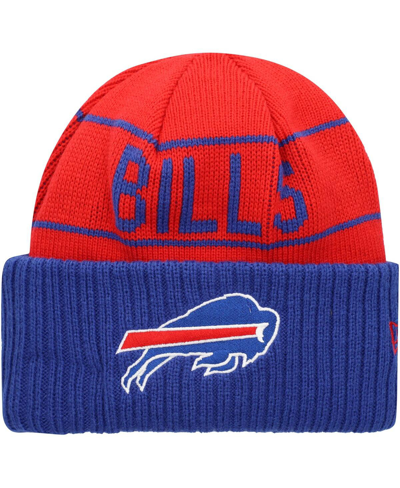 New Era Men's Red And Royal Buffalo Bills Reversible Cuffed Knit Hat In ...