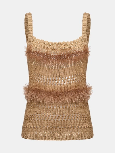 Andreeva Brown Handmade Knit Top | ModeSens