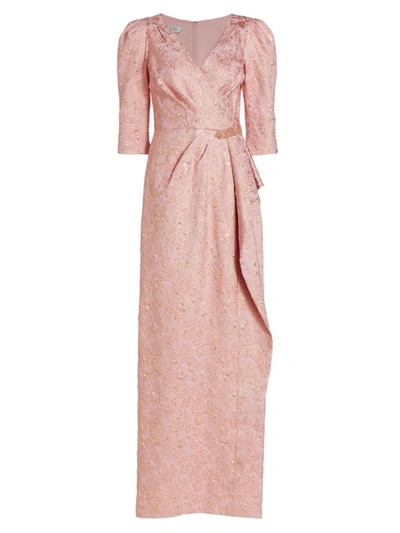 Teri Jon By Rickie Freeman Metallic Embellished Gown In Pink | ModeSens Teri Jon By Rickie Freeman Metallic Embellished Gown In Pink | ModeSens