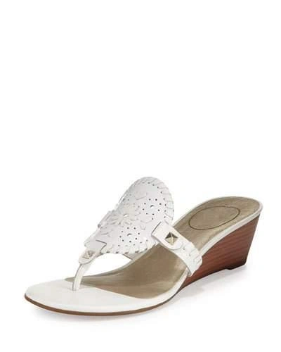 Jack Rogers Devyn Demi-wedge Sandal, White | ModeSens