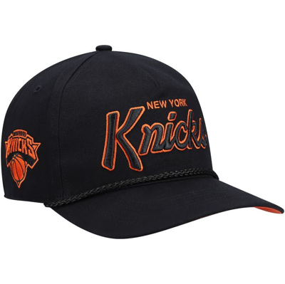 47 Brand '47 Black New York Knicks Crosstown Script Hitch Snapback Hat ...
