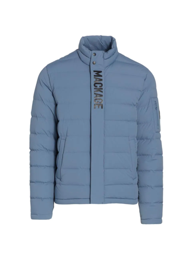 Mackage Stretch Logo Quilted Jacket In Steel | ModeSens