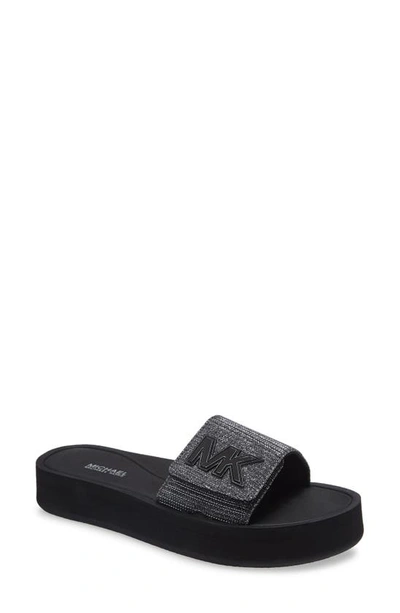 Michael Michael Kors Mk Platform Slide Sandal In Gunmetal | ModeSens