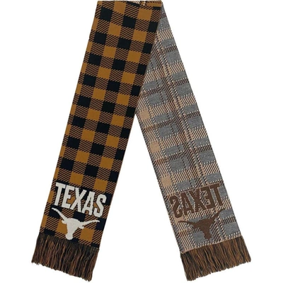 Foco Texas Longhorns Plaid Color Block Scarf In Orange | ModeSens